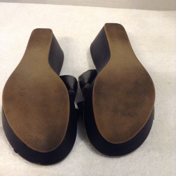 Chaps | Shoes | Chaps Black Wedge Sandals W Wide Straps | Poshmark